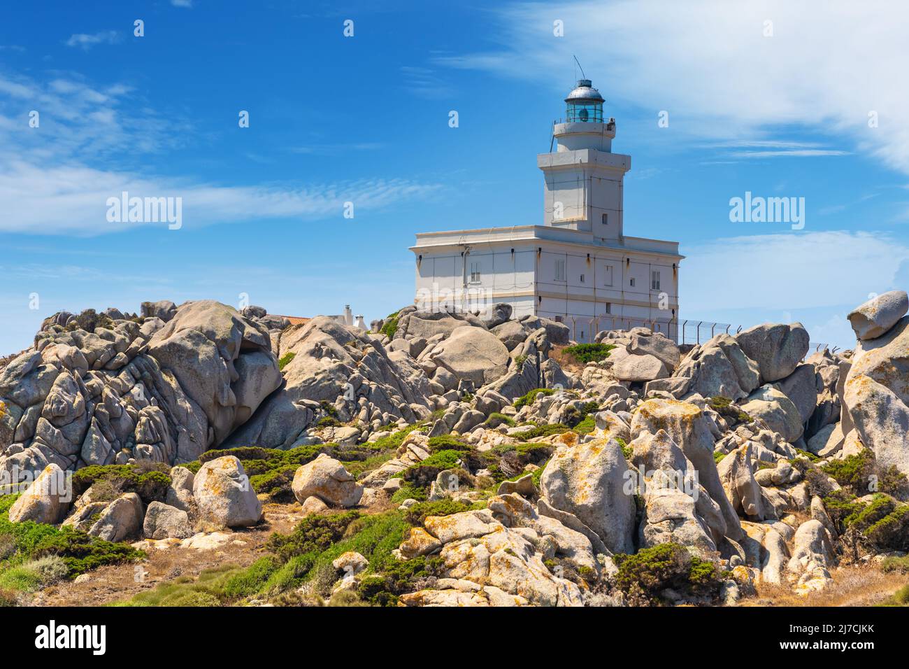 Beautiful lighthouse in Capo Testa, Sardinia Stock Photo - Alamy