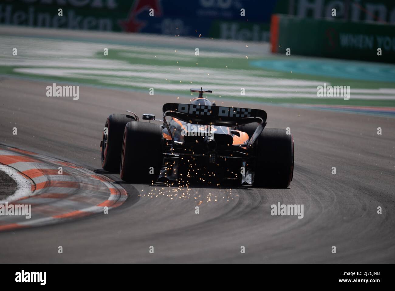 Miami, Florida, USA. 07/05/2022, Daniel Ricciardo (AUS) McLaren MCL36 ...