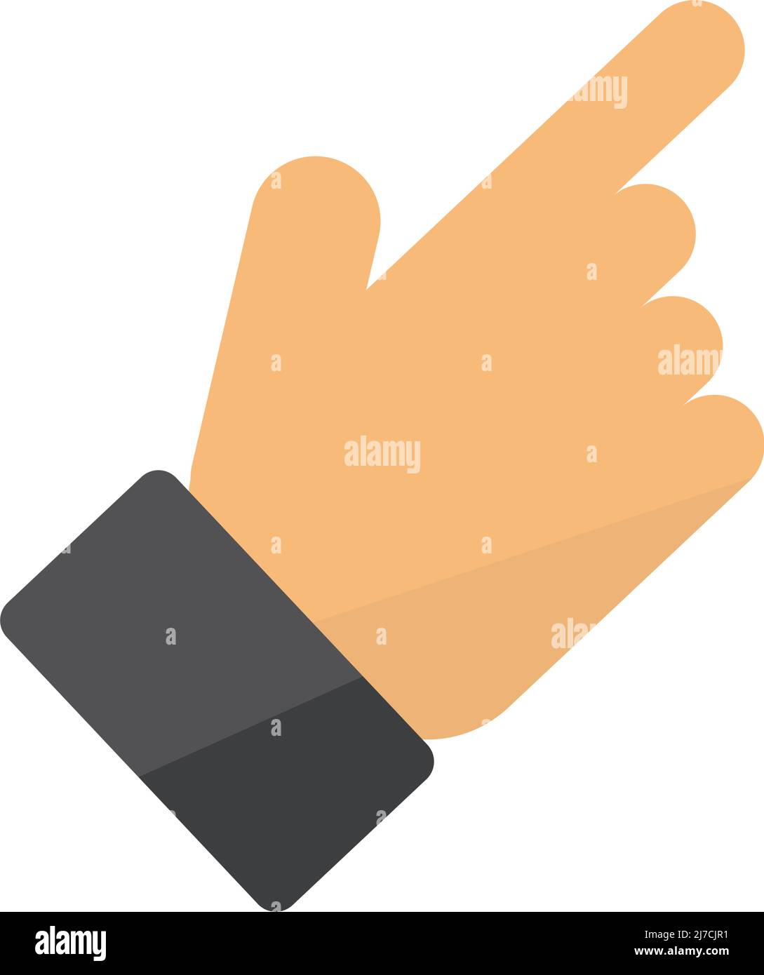 The hand pointing with the index finger. Editable vector Stock Vector ...