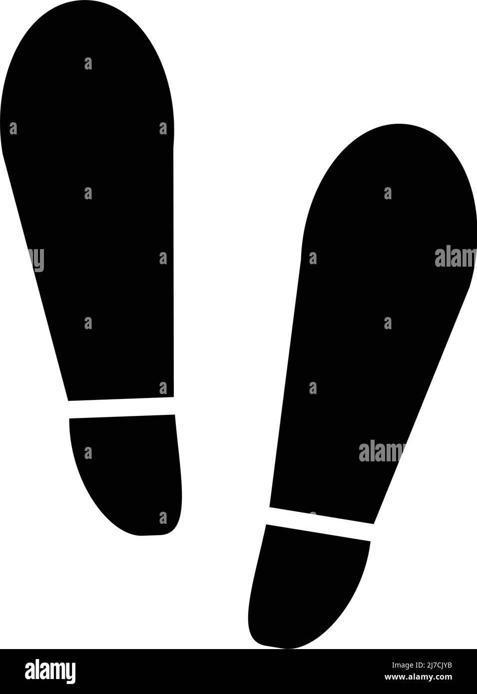 Footprints silhouette icon. Both feet. Editable vector Stock Vector ...