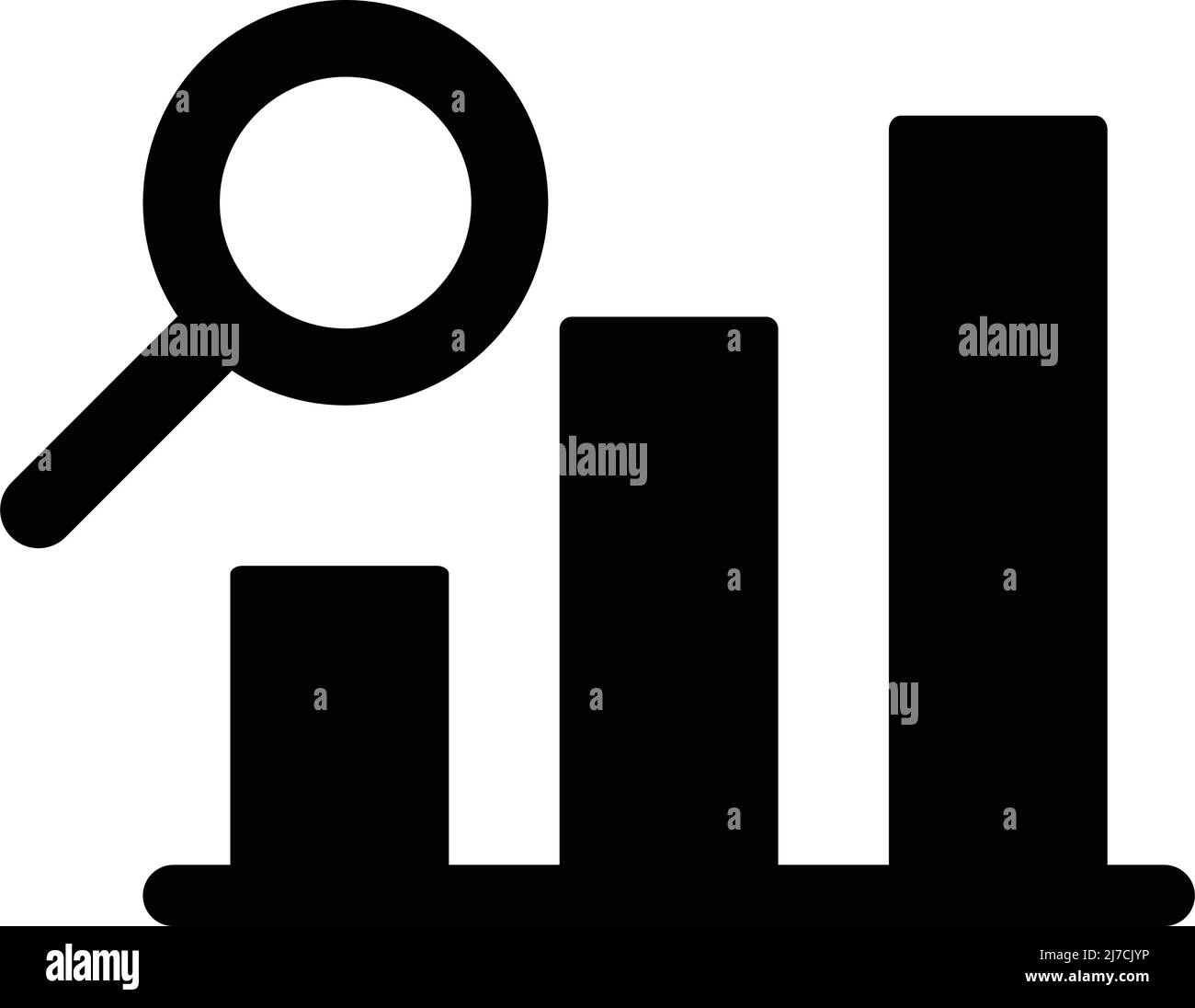 Graph magnifying glass Stock Vector Images - Alamy