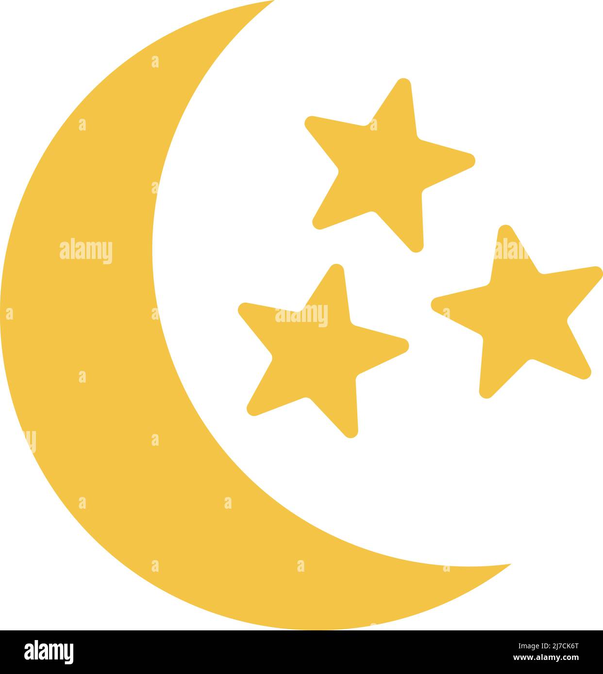Crescent moon and star icon. Editable vector Stock Vector Image & Art ...