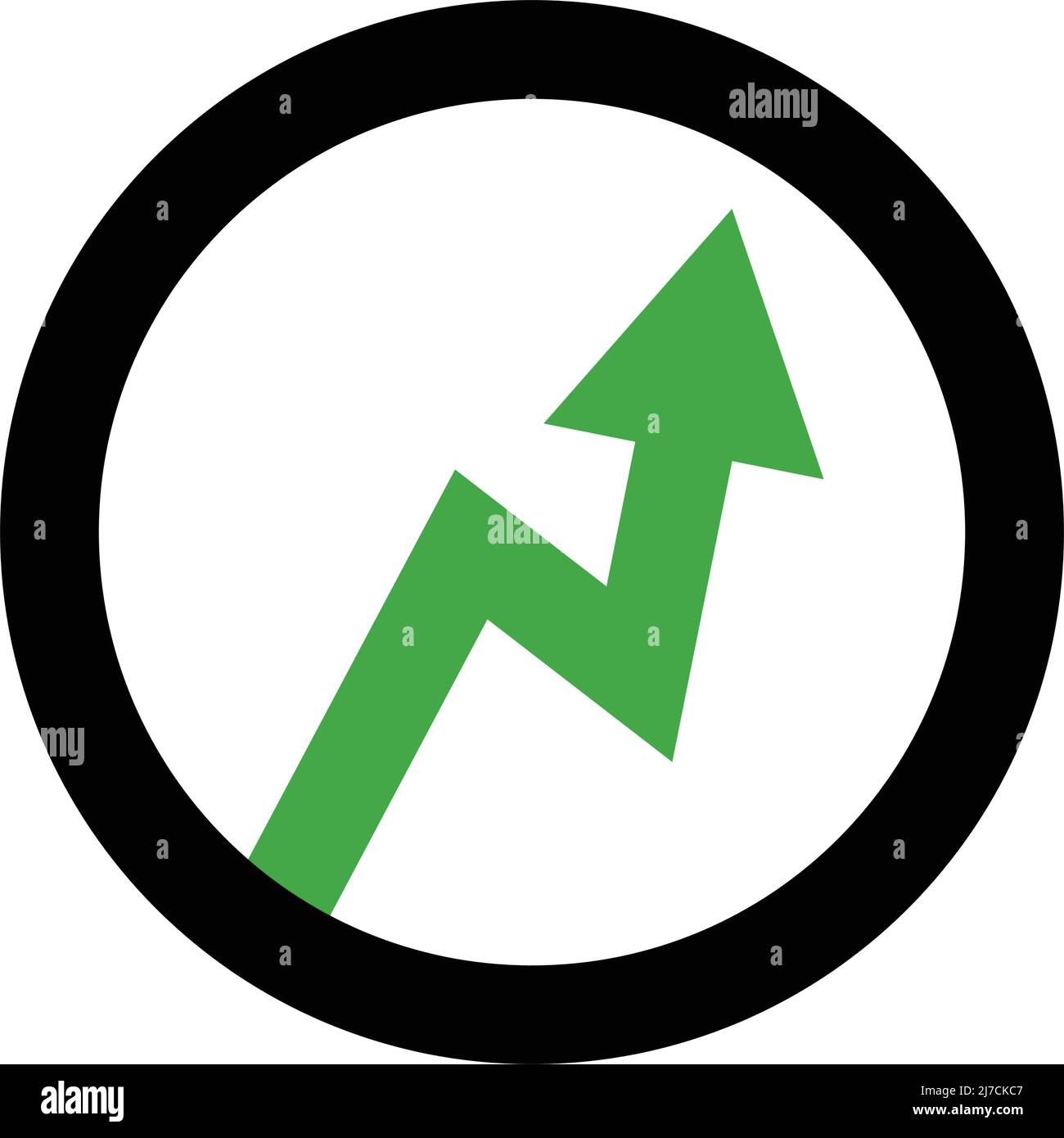Ascending arrow. Improving business performance. Editable vector Stock ...
