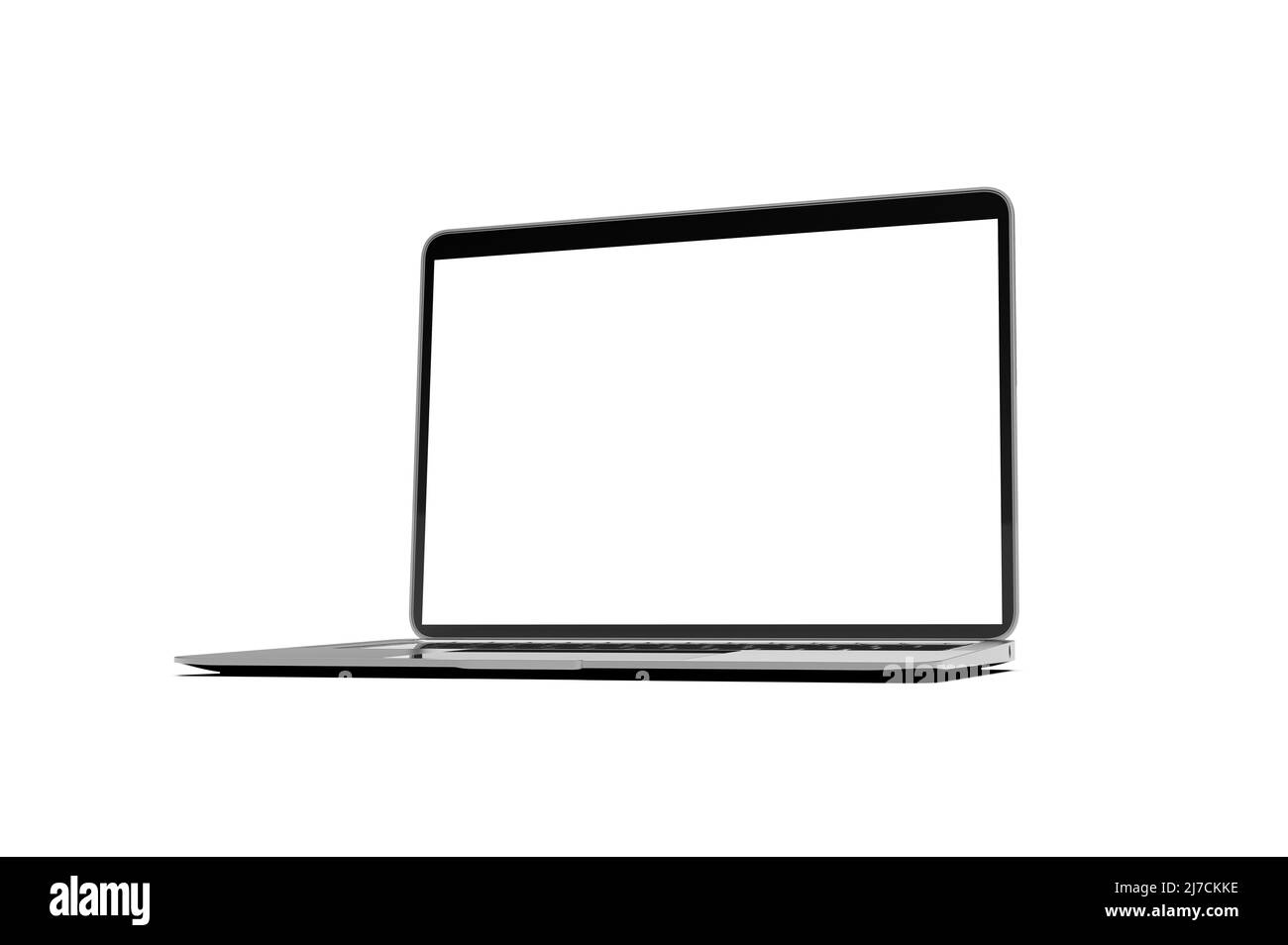 Open laptop mockup, 3D illustration Stock Photo - Alamy