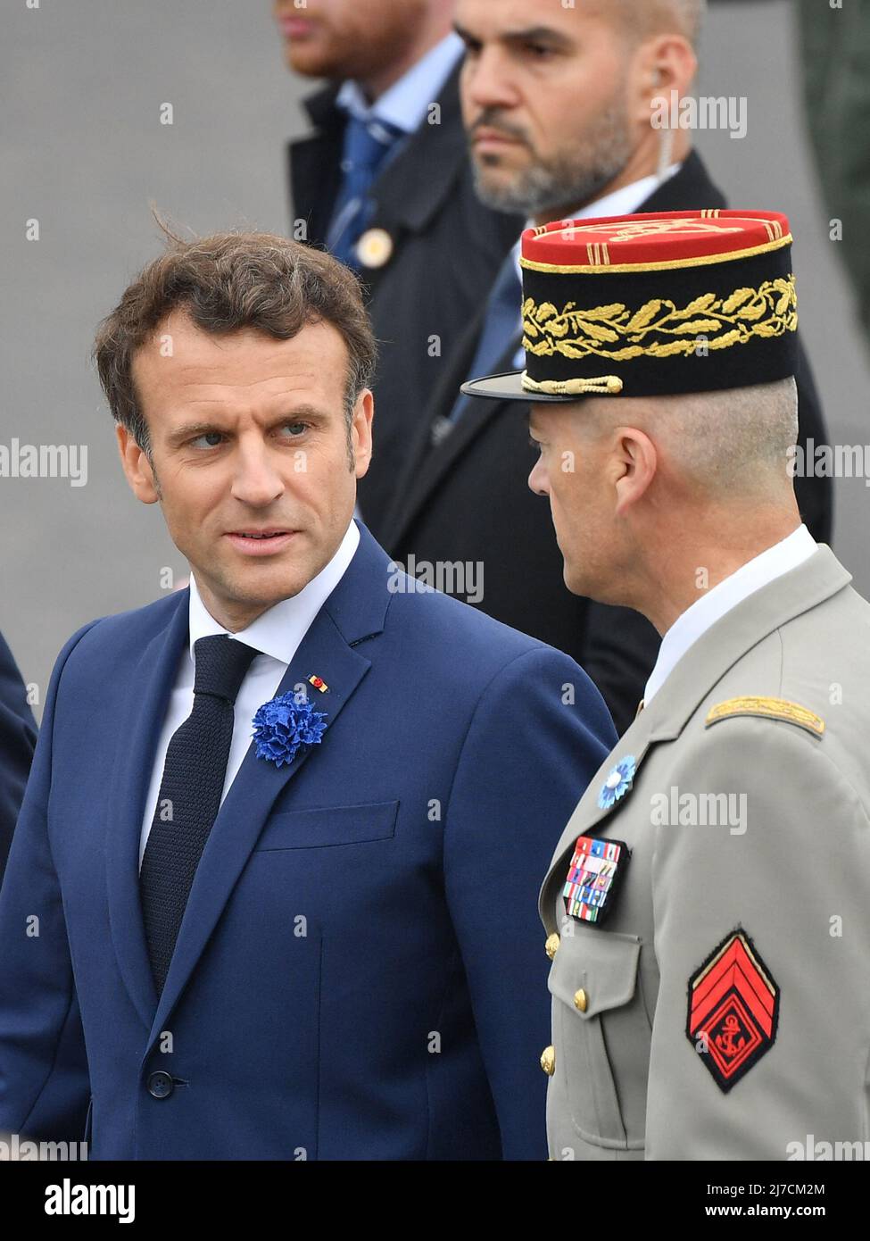 Paris, France, May 8, 2022, French President Emmanuel Macron with ...
