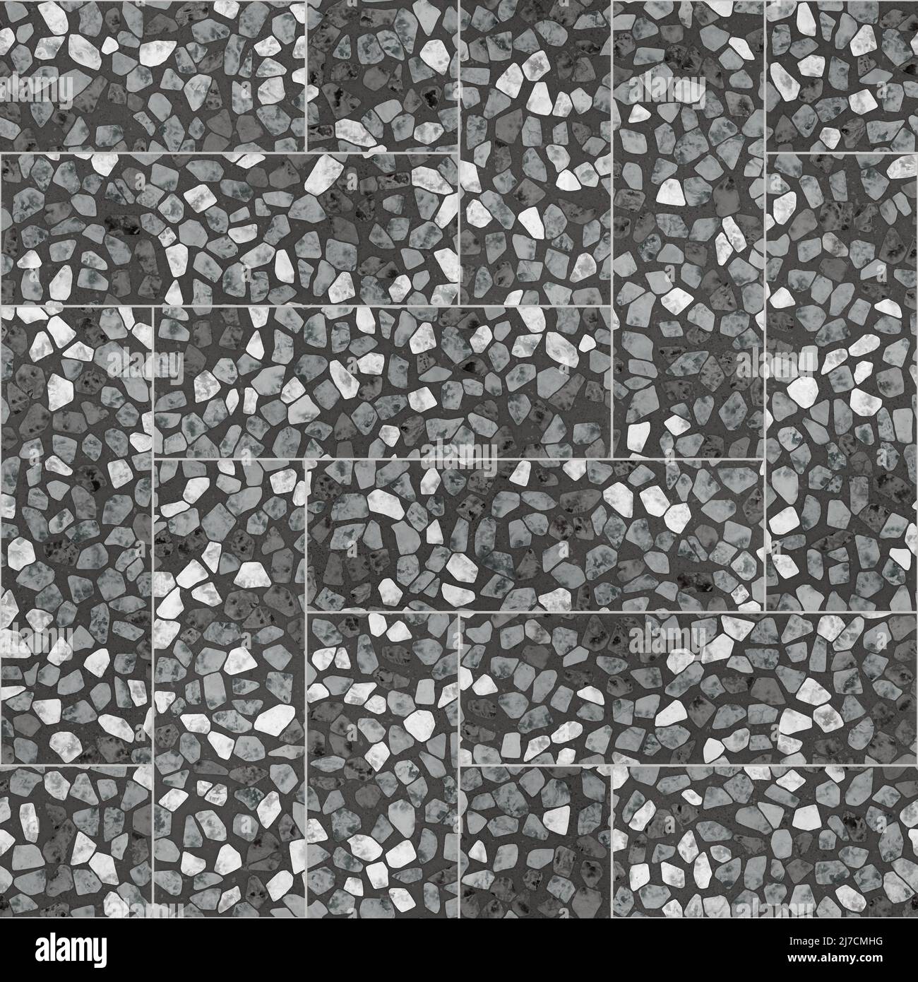 Black terrazzo floor, marble surface, seamless texture Stock Photo - Alamy