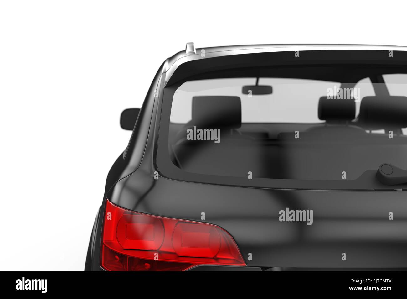 Back window car, mockup, 3D illustration Stock Photo - Alamy