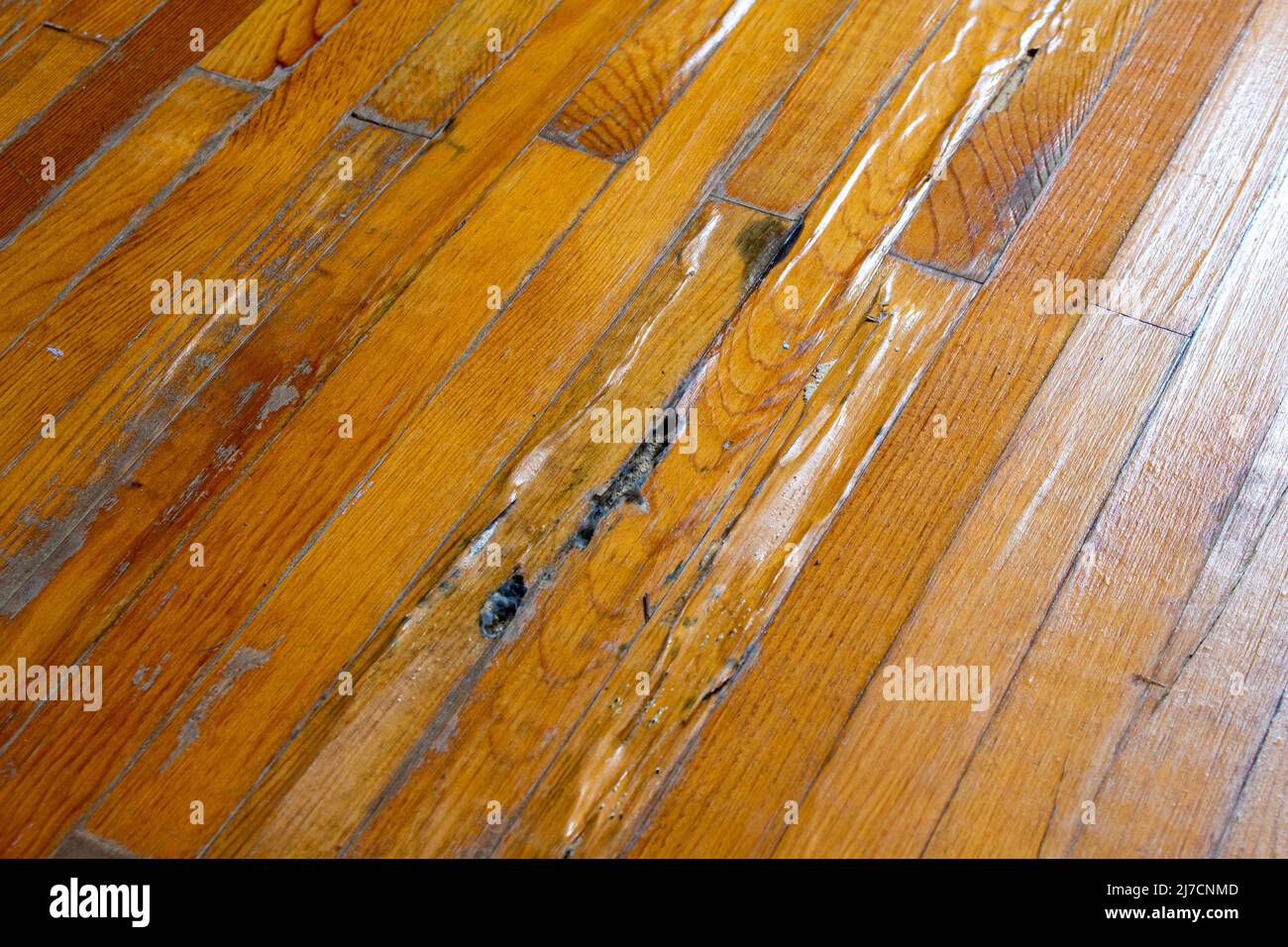 Old damaged parquet. Top view of ruined parquet floor Stock Photo - Alamy