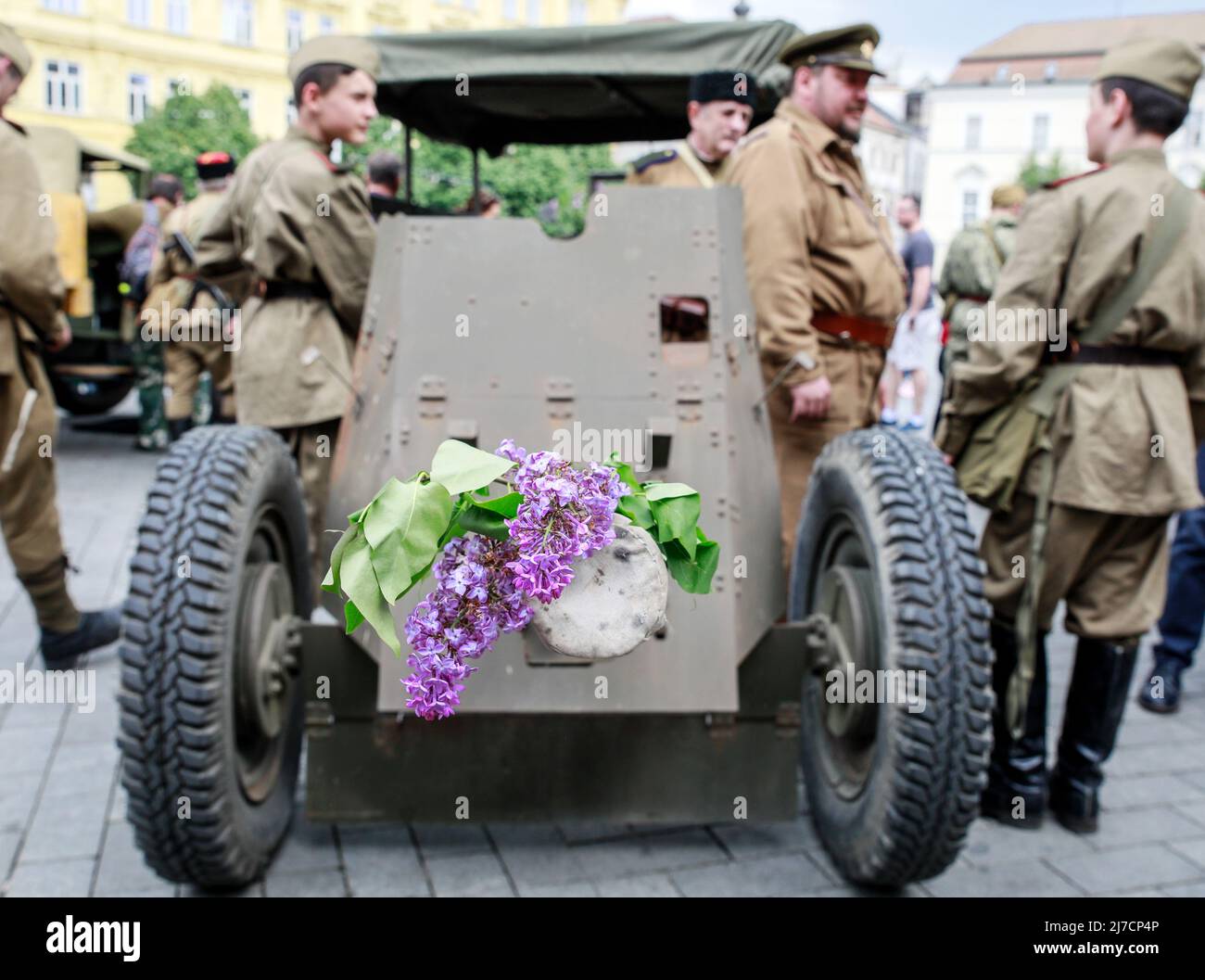 Brno, Czech Republic. 08/05/2022, Exhibition of historic military and ...