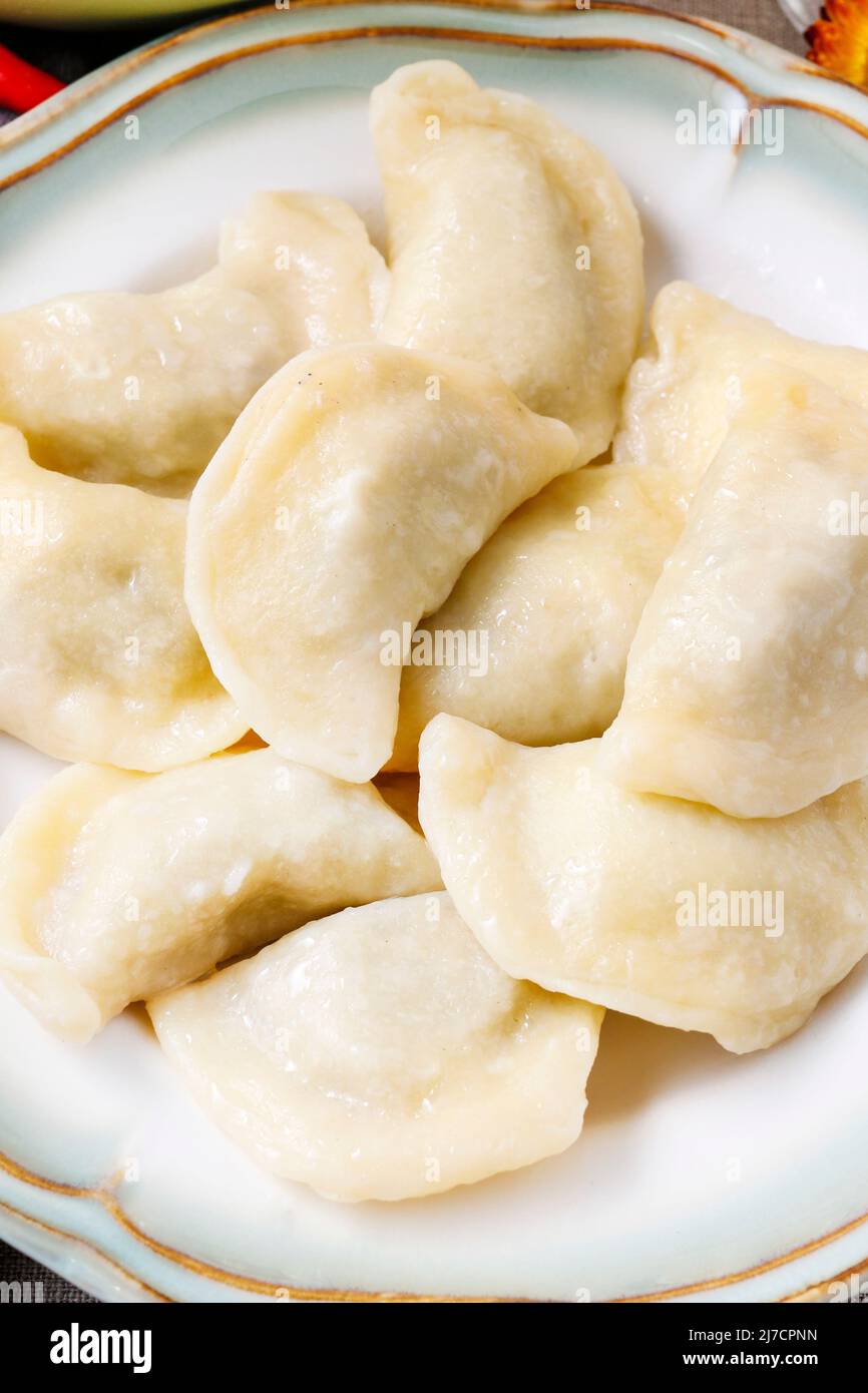 Traditional polish dumplings. Dinner dish Stock Photo - Alamy