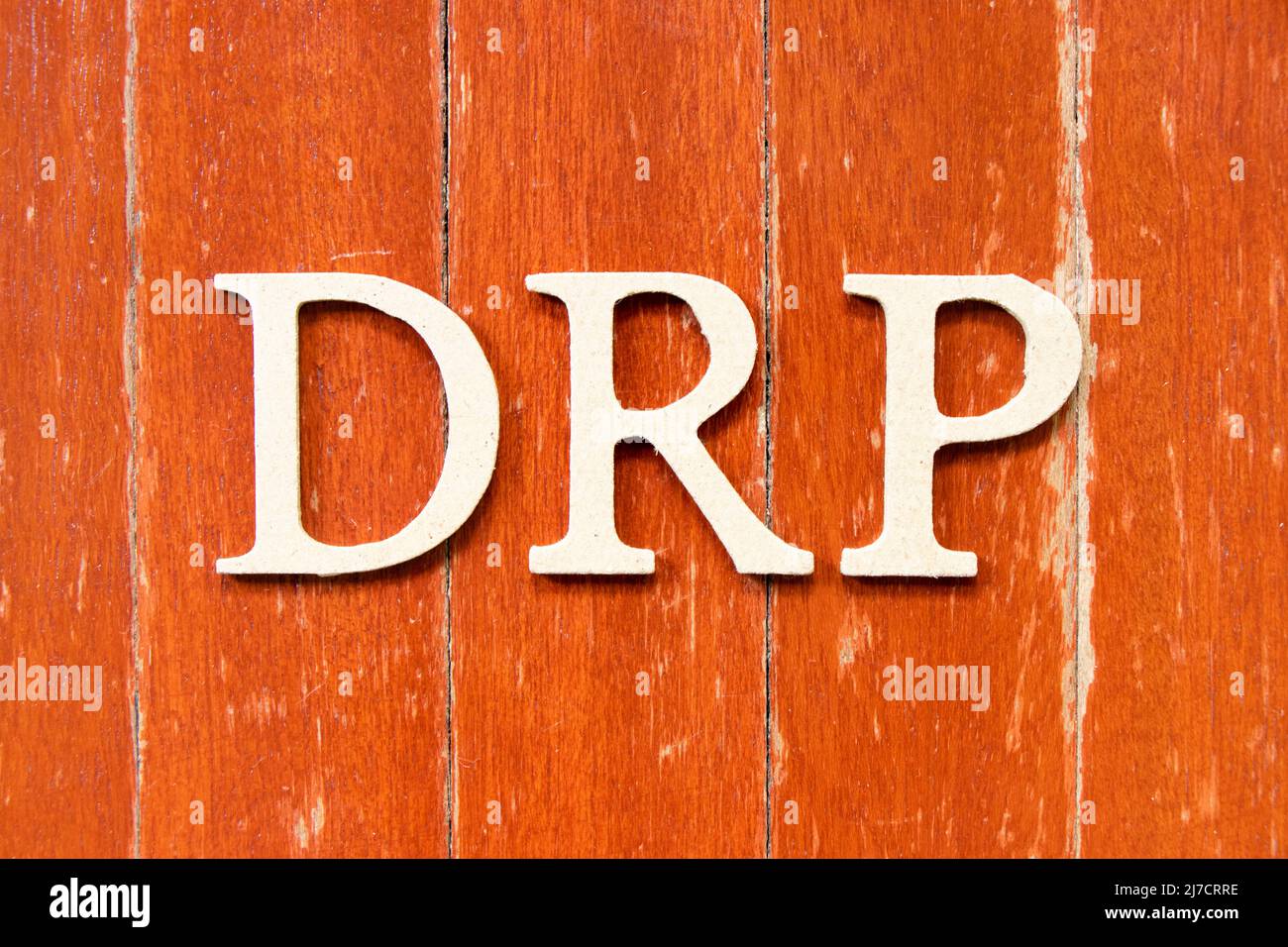 Alphabet letter in word DRP (Abbreviation of Disaster recovery plan ...