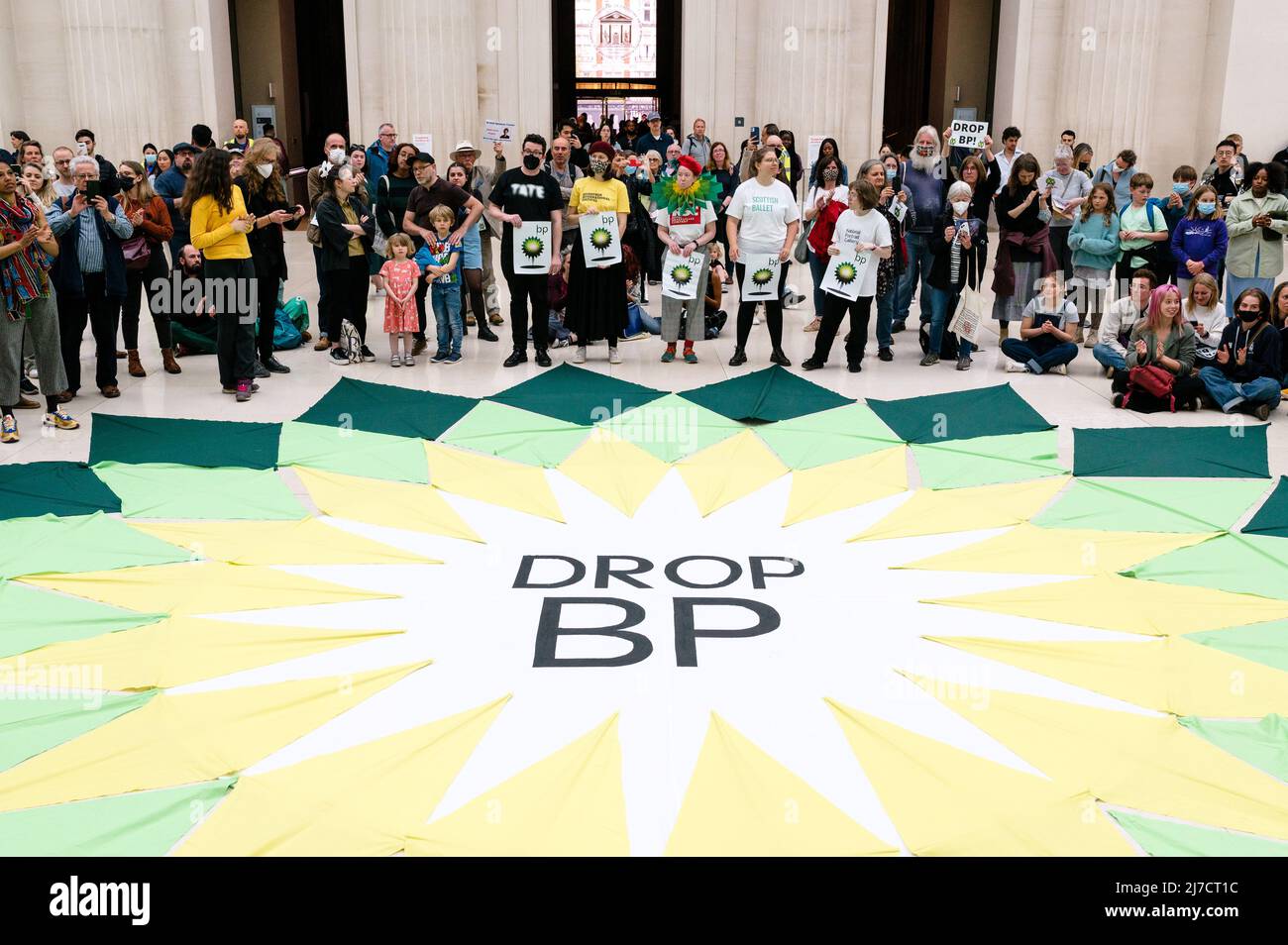 London, UK. 23 April 2022. BP or not BP held a protest at the British ...