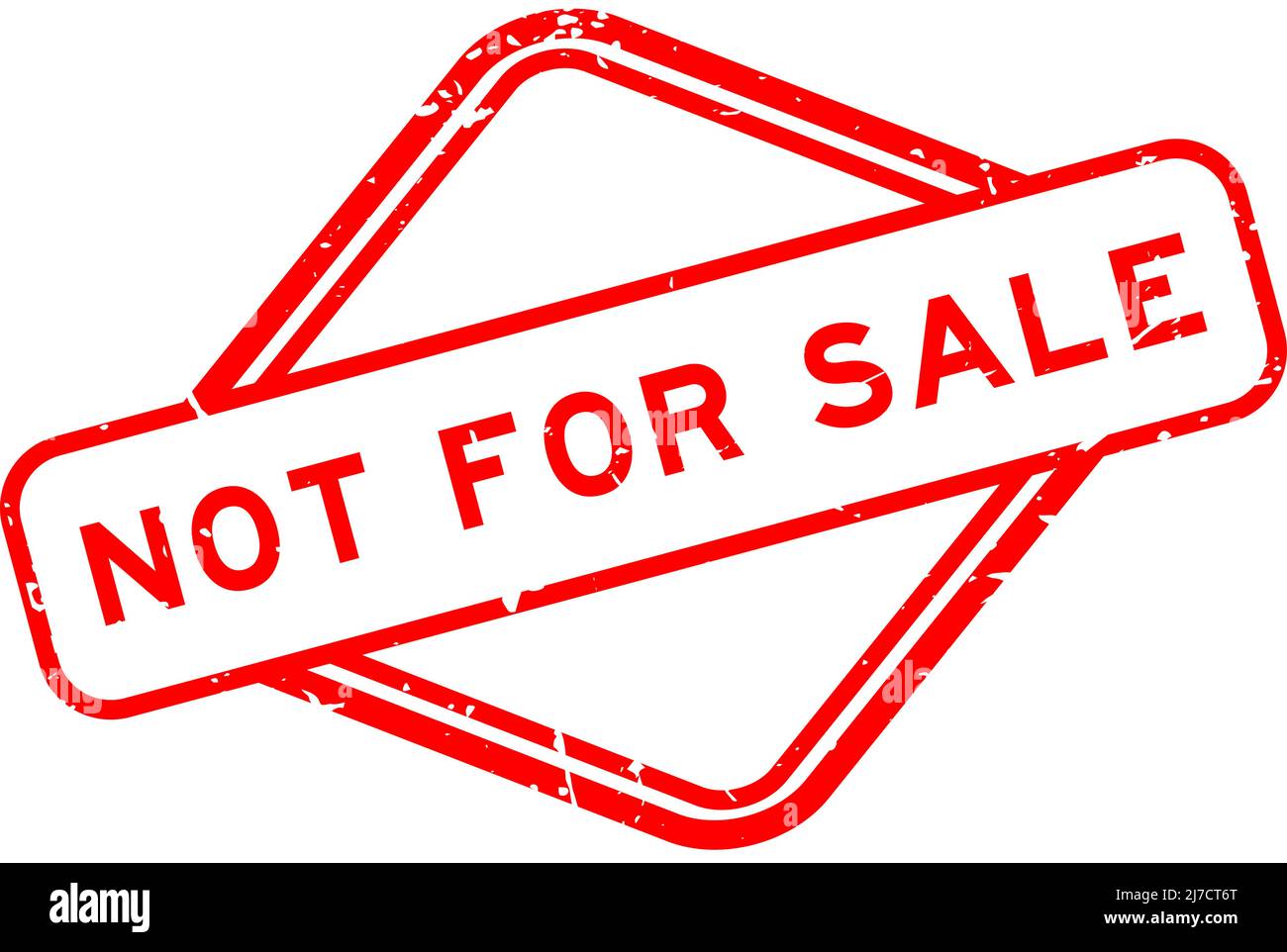 Grunge red not for sale word rubber seal stamp on white background ...