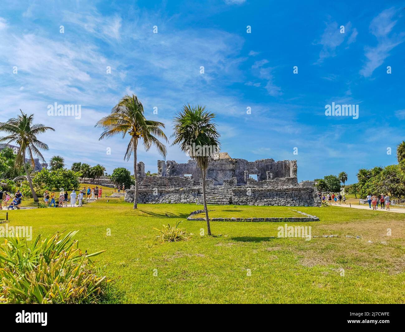Ancient Tulum ruins Mayan site with temple ruins pyramids and artifacts ...