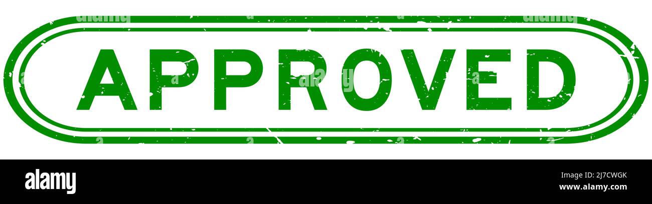Grunge green approved word rubber seal stamp on white background Stock Vector Image & Art - Alamy
