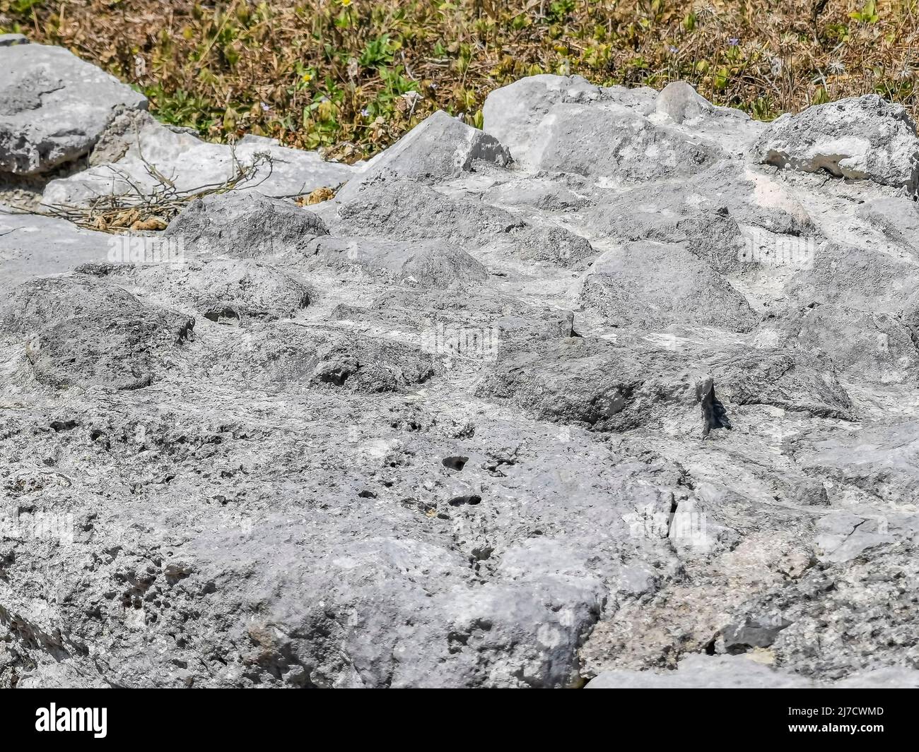 Texture and pattern of the ancient Tulum ruins Mayan site with temple ...