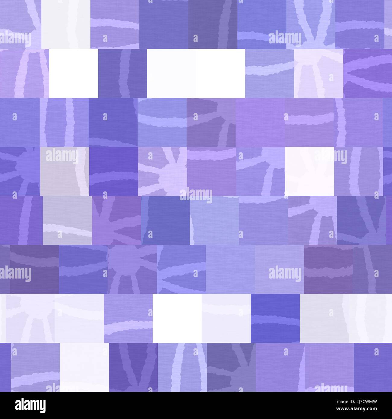 Random patchwork purple mosaic pixel grid seamless pattern. Modern ...
