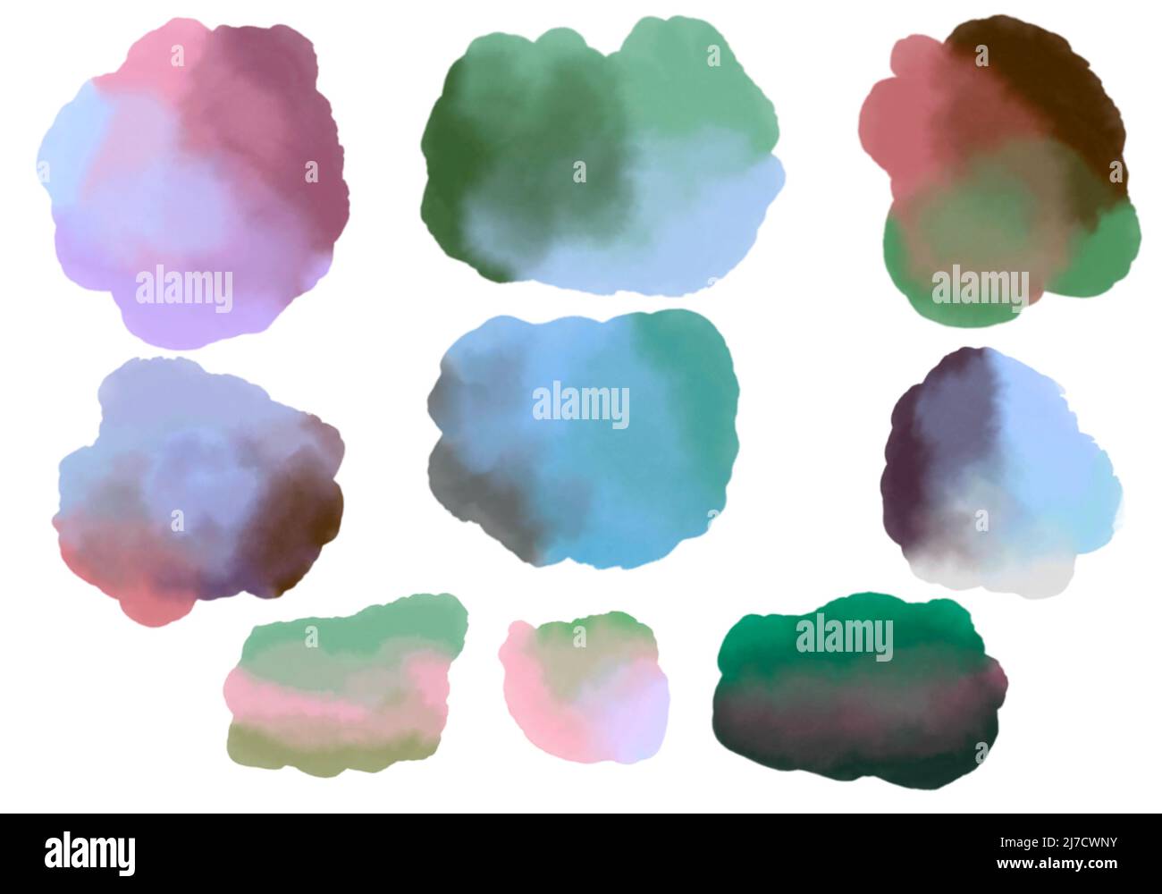 Set coloured paint spots stickers for fabrics and textiles and linens ...