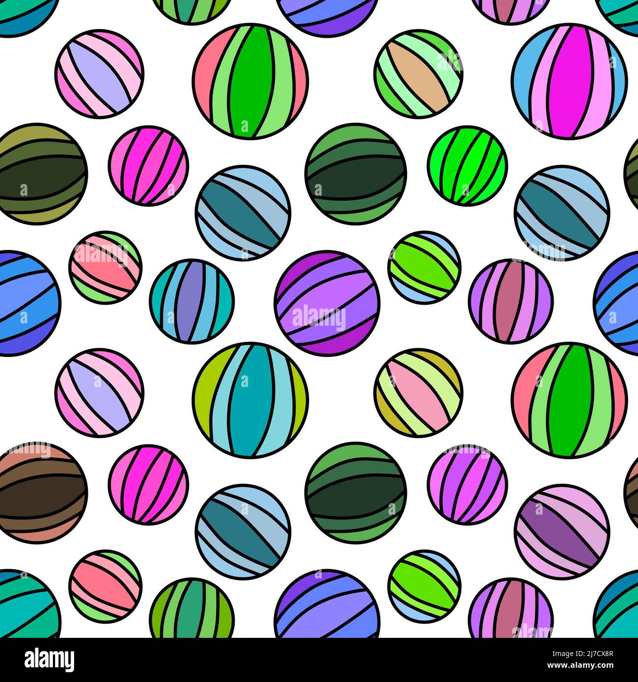 Kids seamless summer beach ball pattern for fabrics and packaging and ...