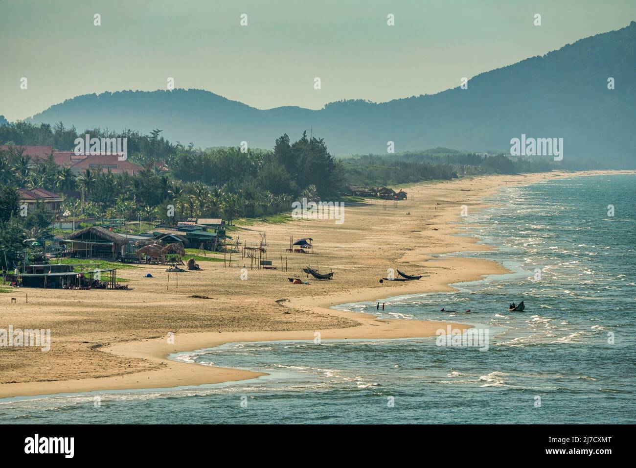 Lang Co beach, view from Hai Van pass, Thua Thien Hue, Vietnam Stock ...