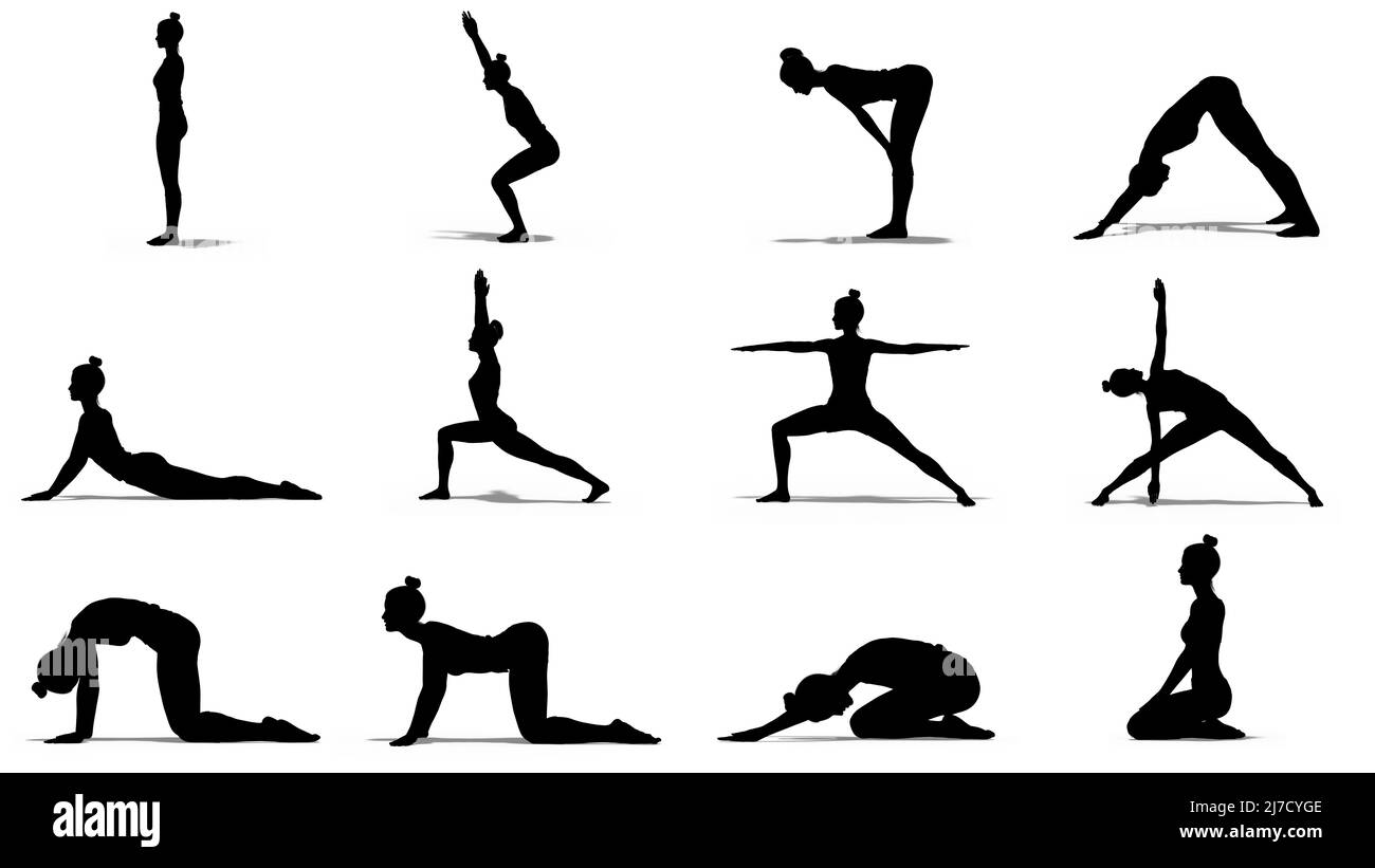 12 beginner poses hi-res stock photography and images - Alamy