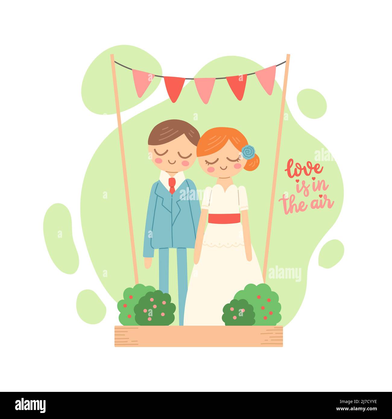 Wedding figure on cake couple vector illustration Stock Vector Image ...