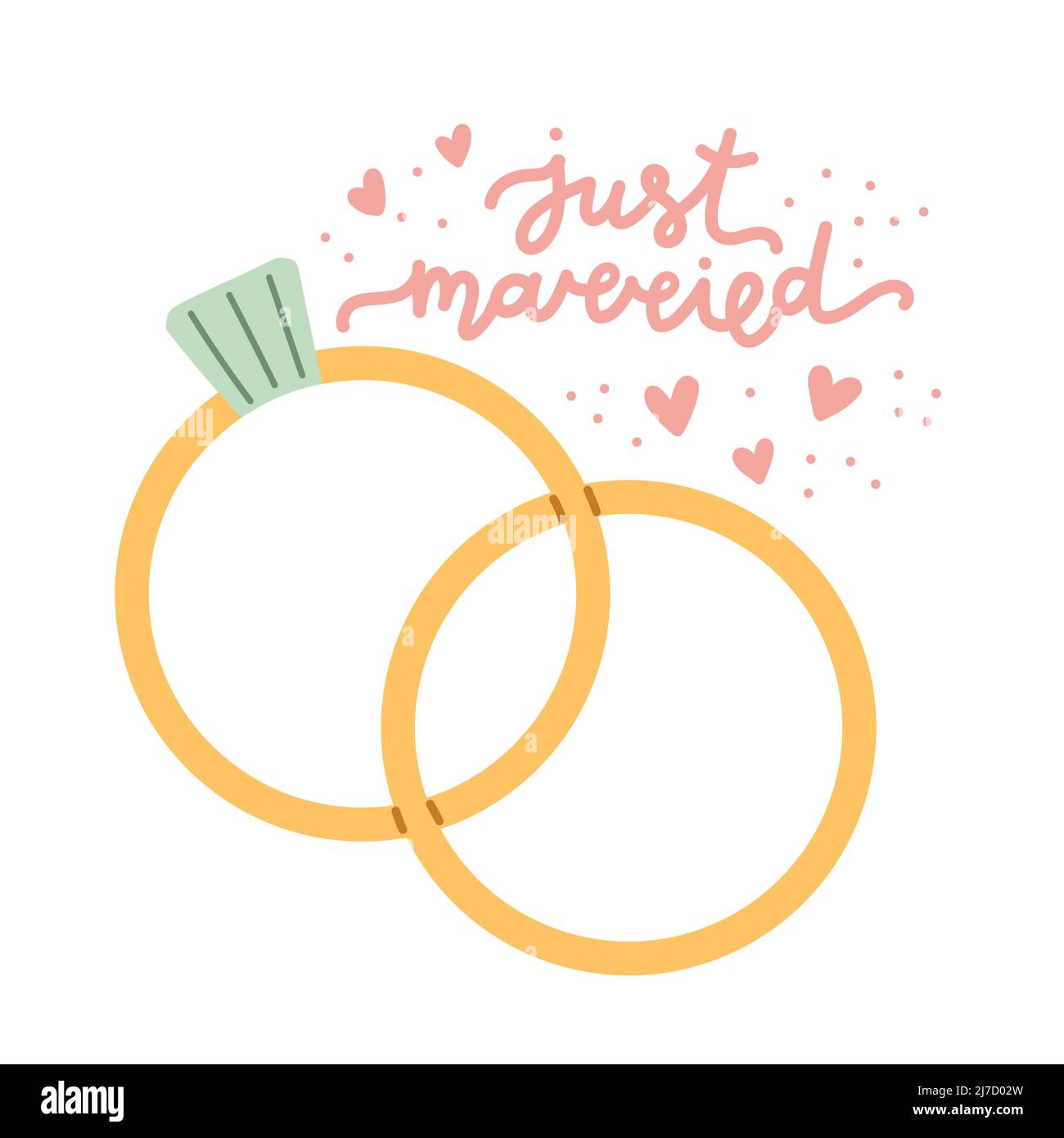 Just married Cut Out Stock Images & Pictures - Alamy