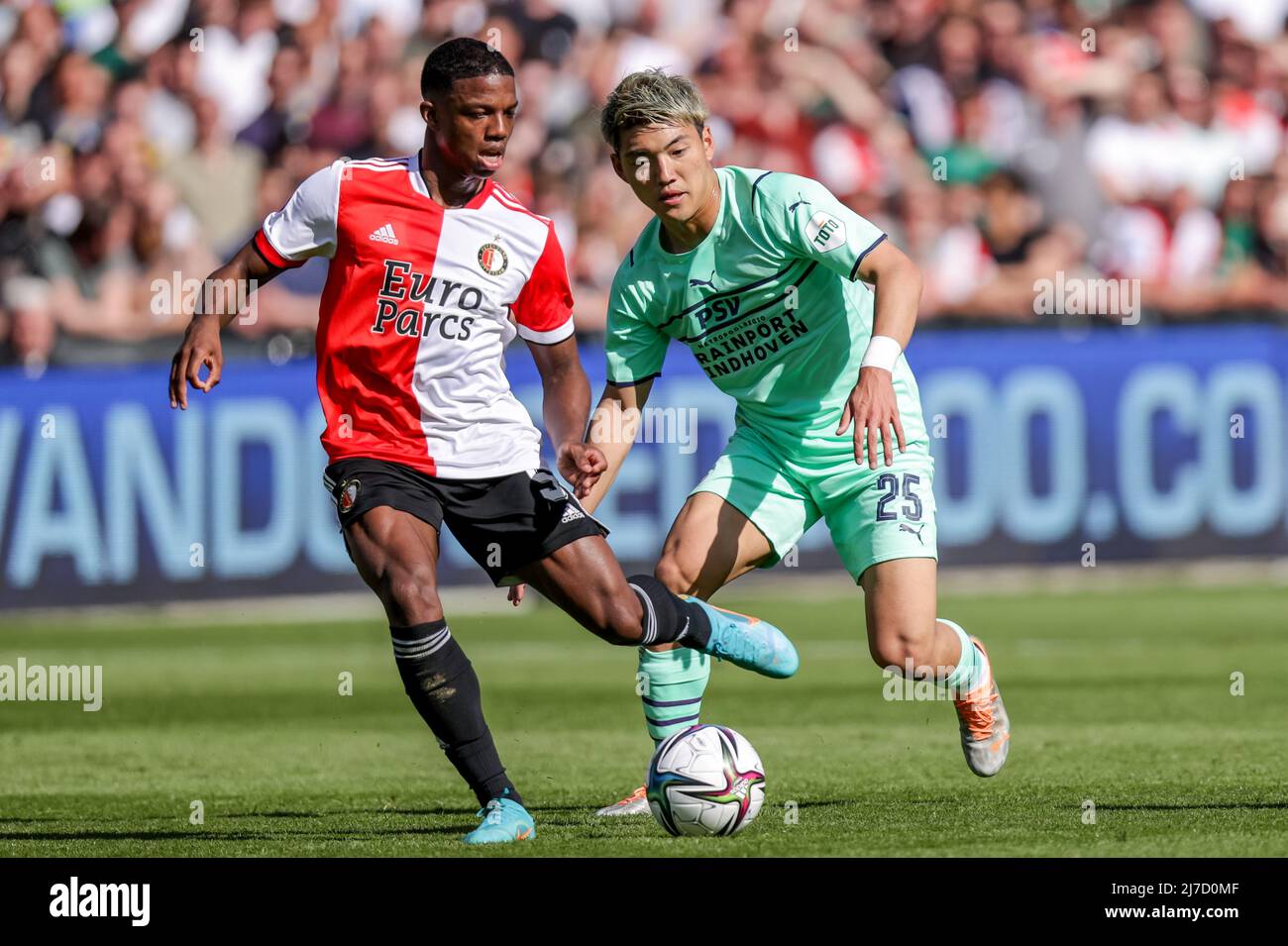 ROTTERDAM, NETHERLANDS - MAY 8: Tyrell Malacia of Feyenoord Rotterdam ...