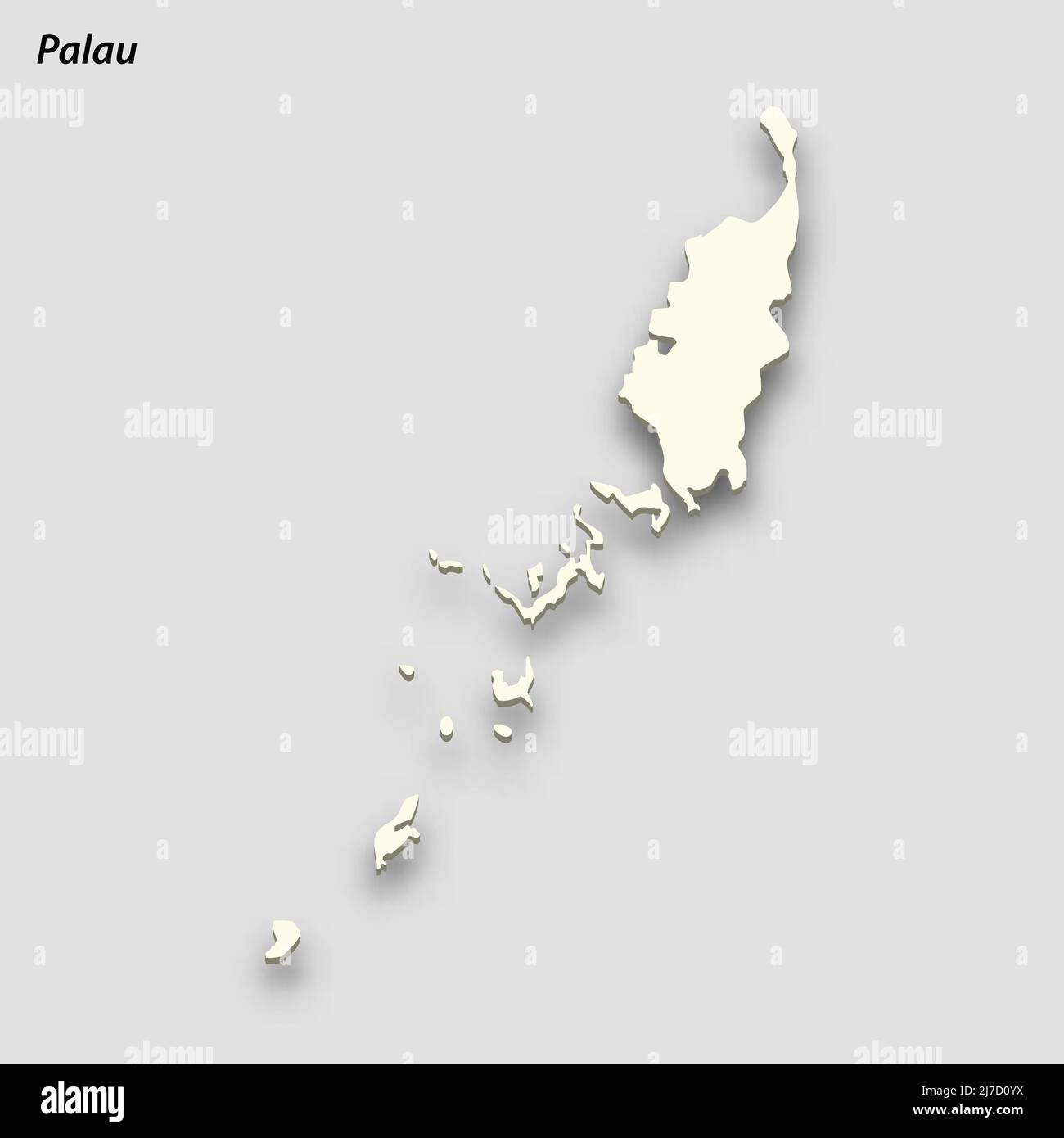 3d isometric map palau hi-res stock photography and images - Alamy