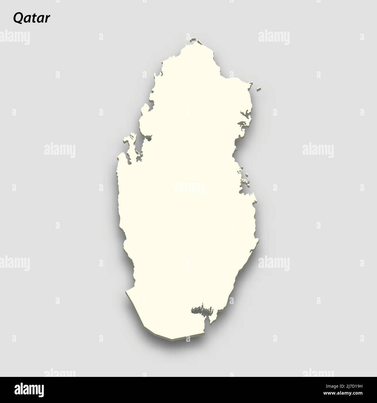 Map of qatar with shadow hi-res stock photography and images - Alamy