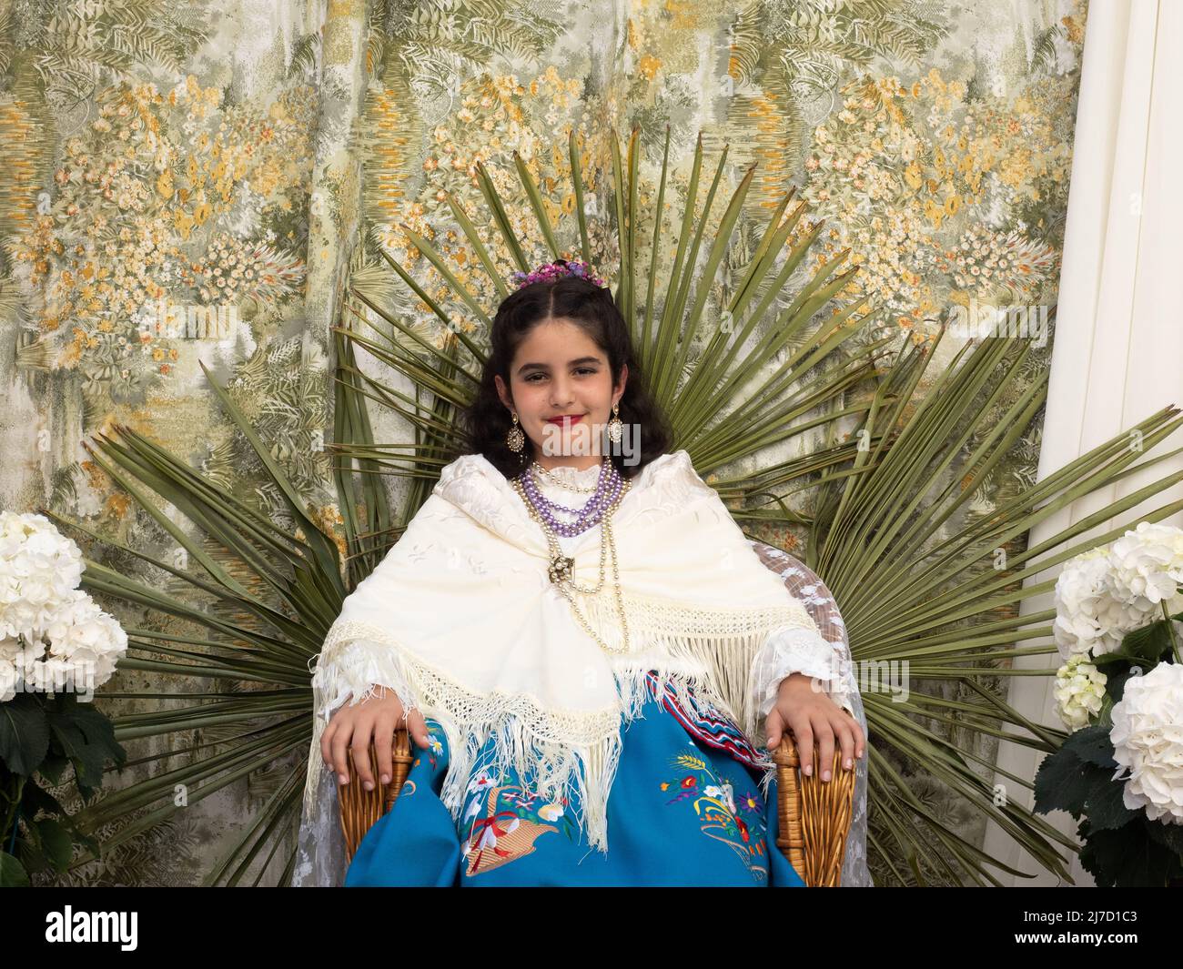 Madrid, Spain. 8th May, 2022. Portrait of the 'Maya' Zoe wearing ...