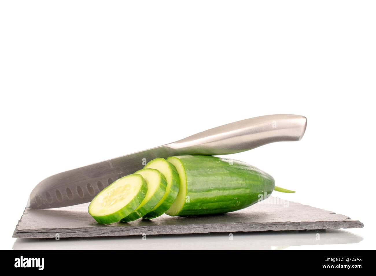 Half cucumber isolated knife hi-res stock photography and images - Alamy