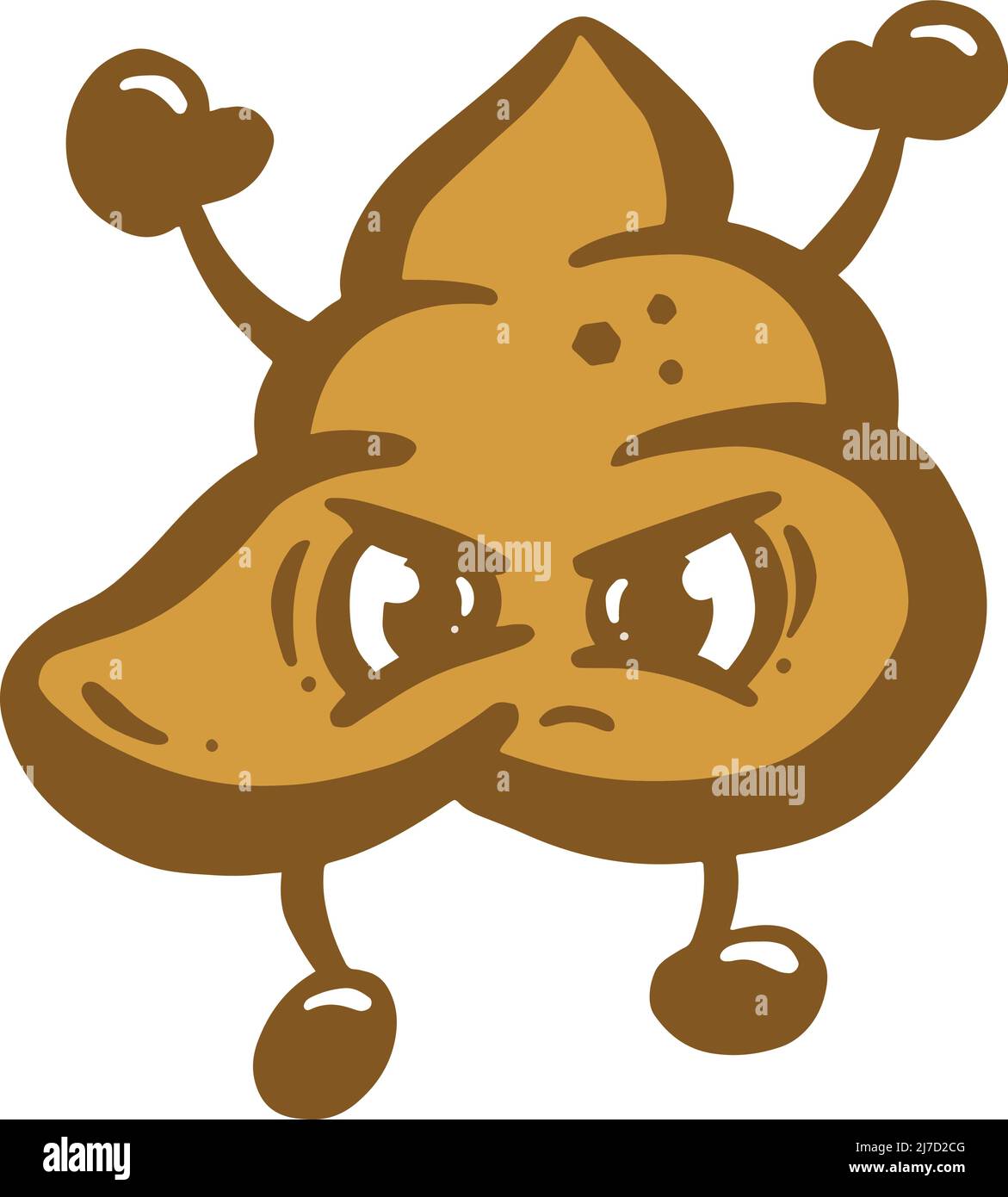 Cartoon Human or Dog Poop Poo Character Illustration Vector Stock ...