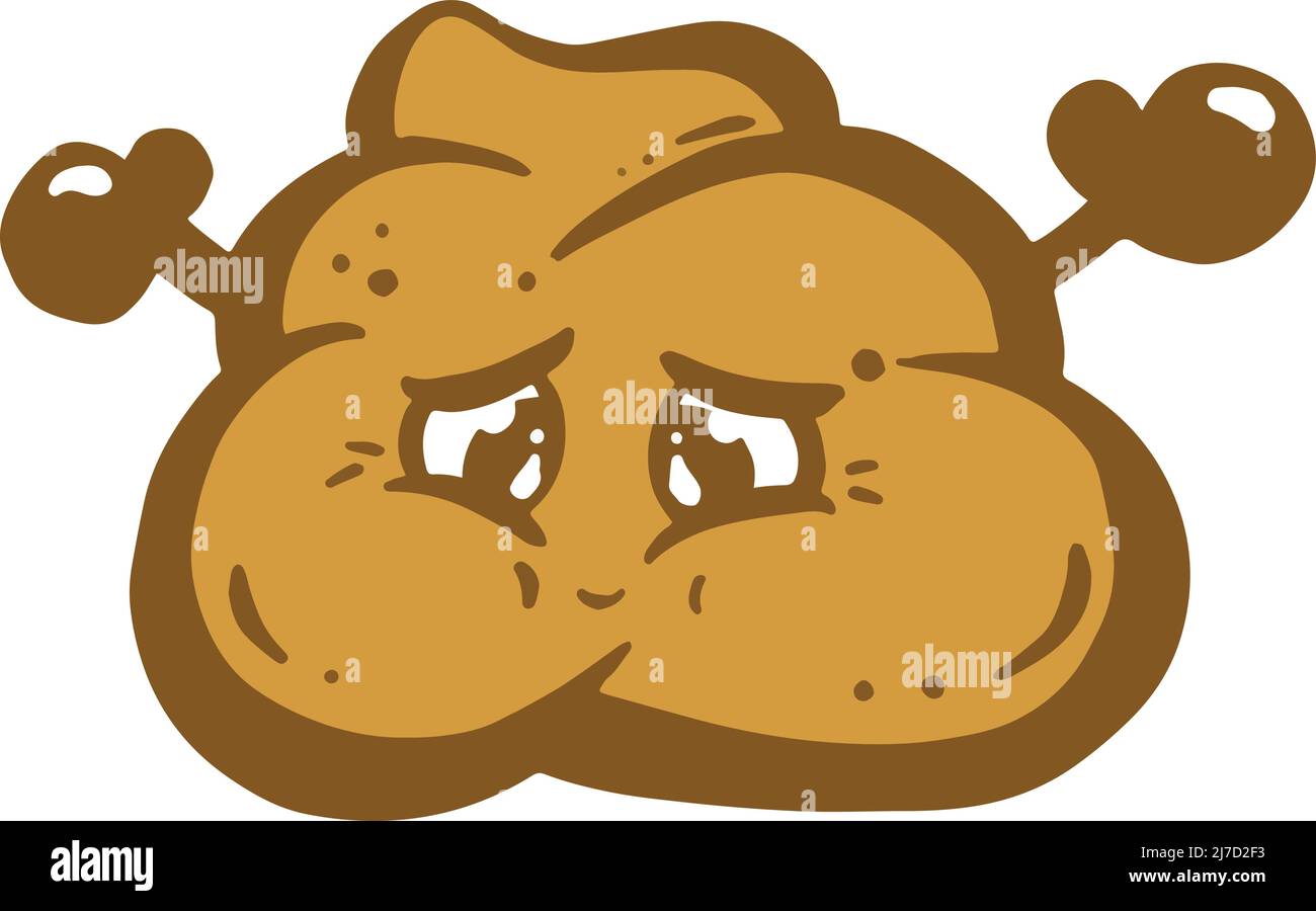 Cartoon Human or Dog Poop Poo Character Illustration Vector Stock ...