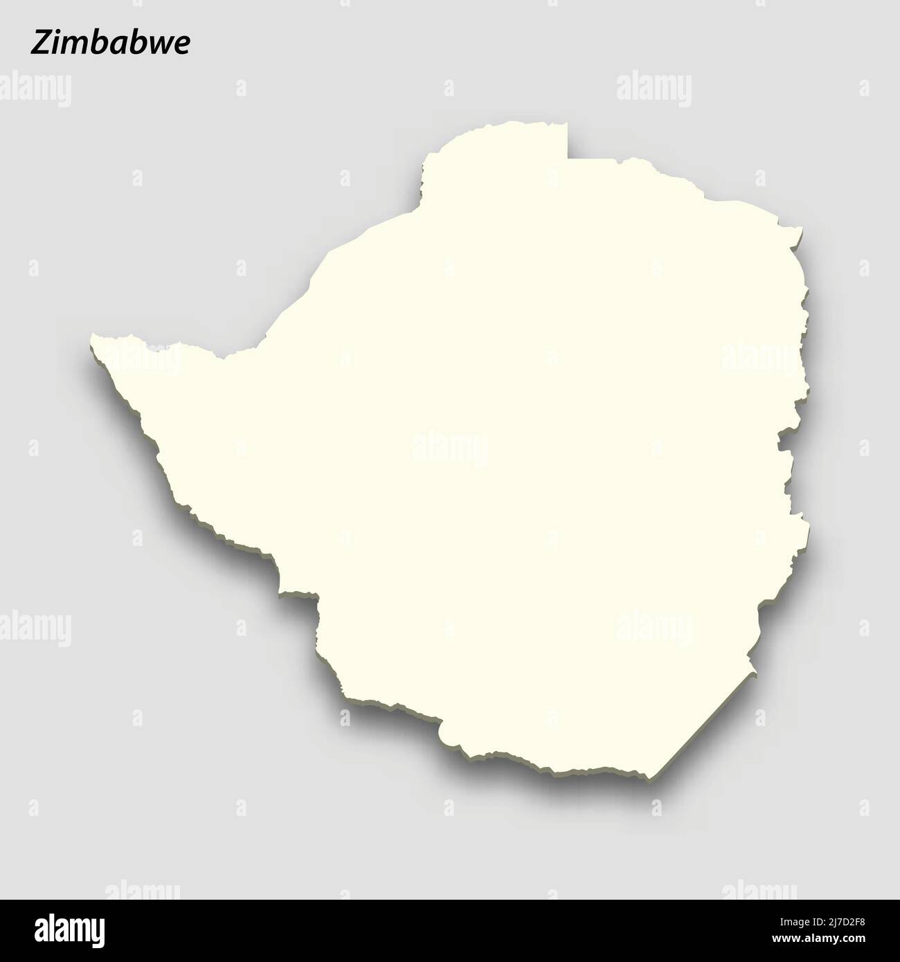Map of zimbabwe isolated Stock Vector Images - Alamy