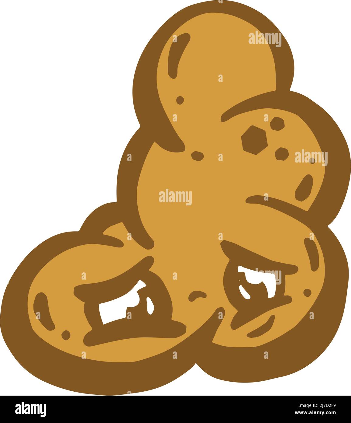 Cartoon Human or Dog Poop Poo Character Illustration Vector Stock ...