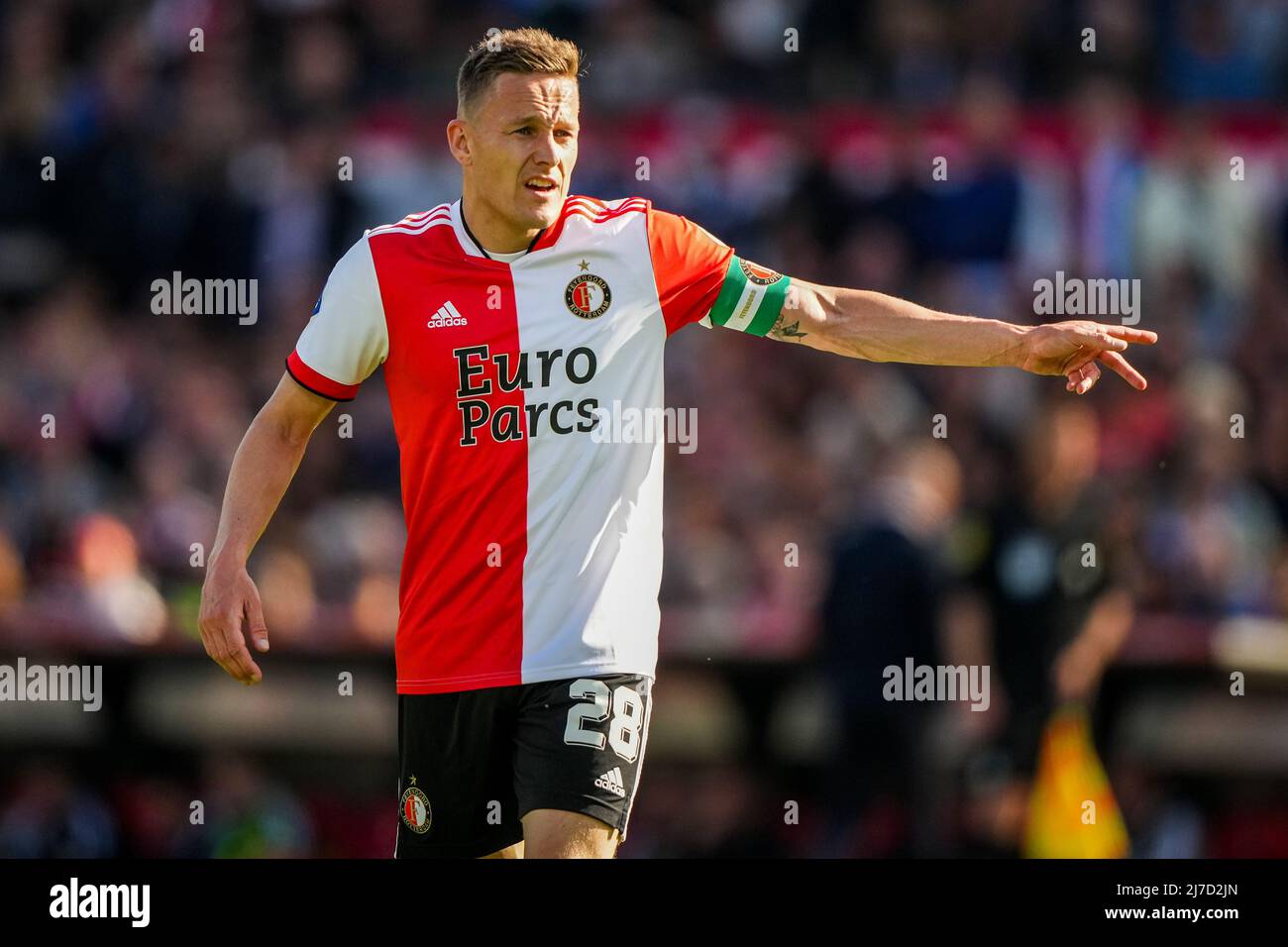Rotterdam, Netherlands. 8 May 2022, Rotterdam - Jens Toornstra of Feyenoord during the match ...