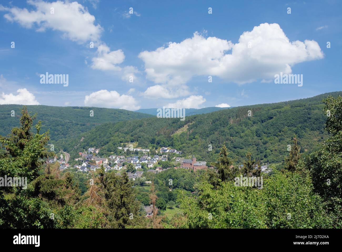 Heimbach at River Rur,the Eifel,Germany Stock Photo - Alamy