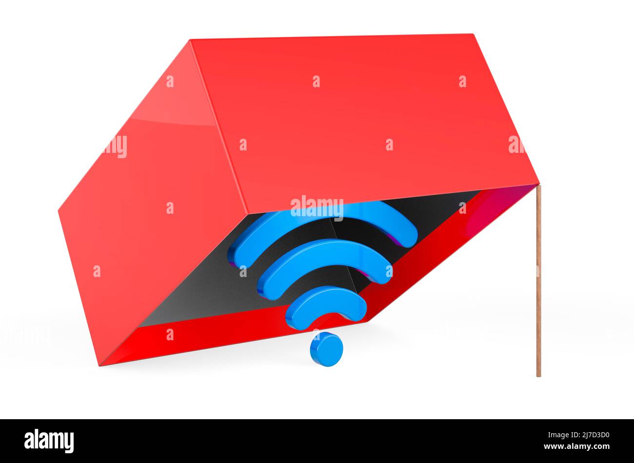 Trap with WI-Fi symbol, 3D rendering isolated on white background Stock ...