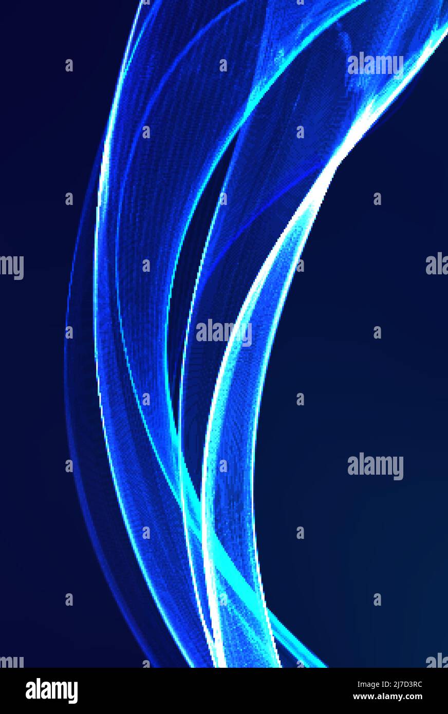 Tech futuristic 3d blue wave. Abstract blue light effect background ...