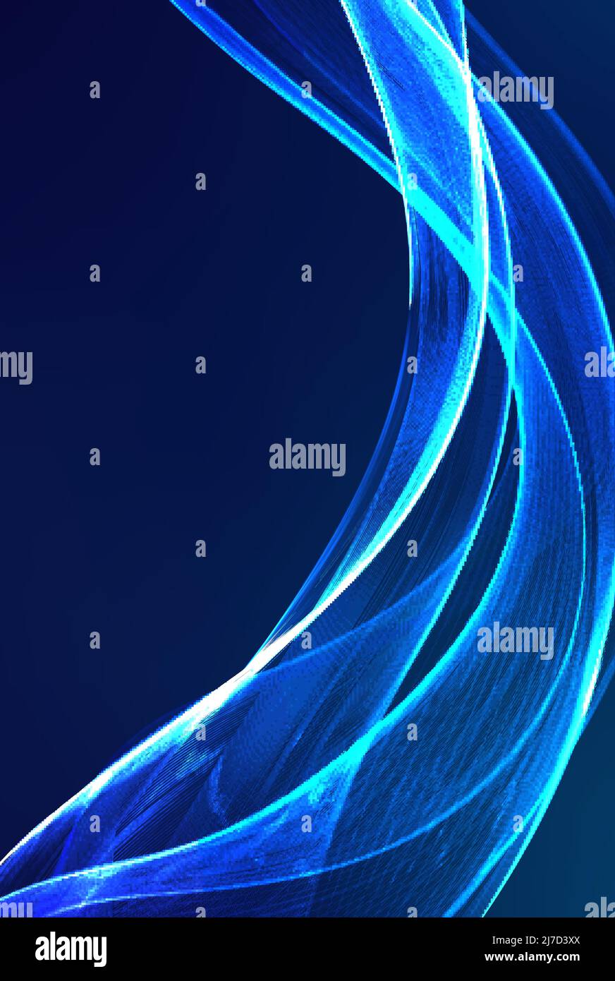 Tech futuristic 3d blue wave. Abstract blue light effect background ...