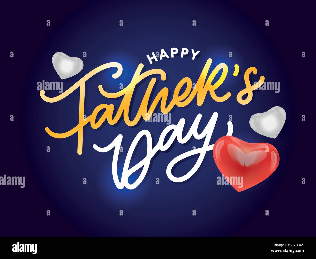 Happy Father s Day Calligraphy greeting card. Vector illustration Stock ...
