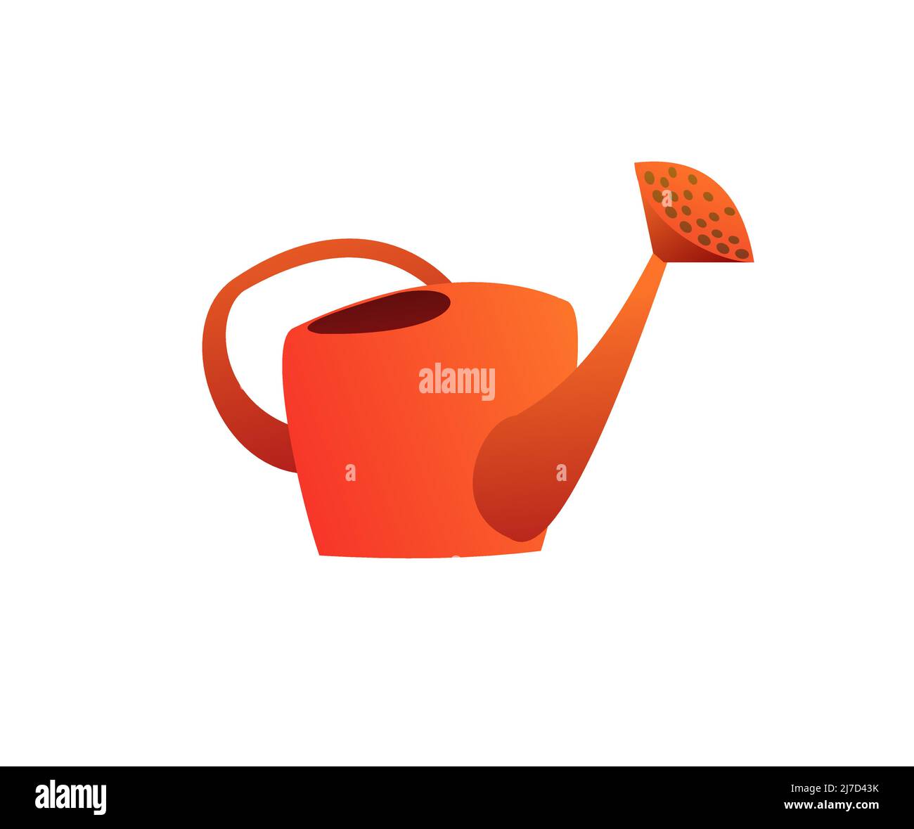 Watering can for watering. Agricultural rural garden tool. Isolated on ...