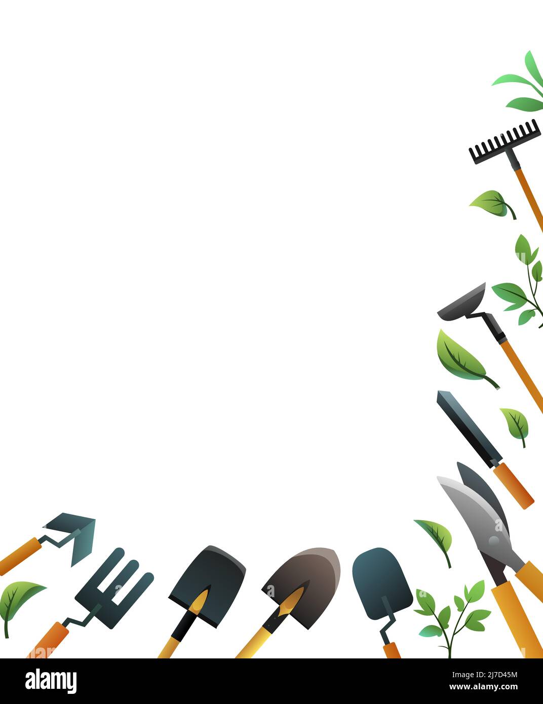 Garden frame. Tools for working in the garden. Crop farmer ...