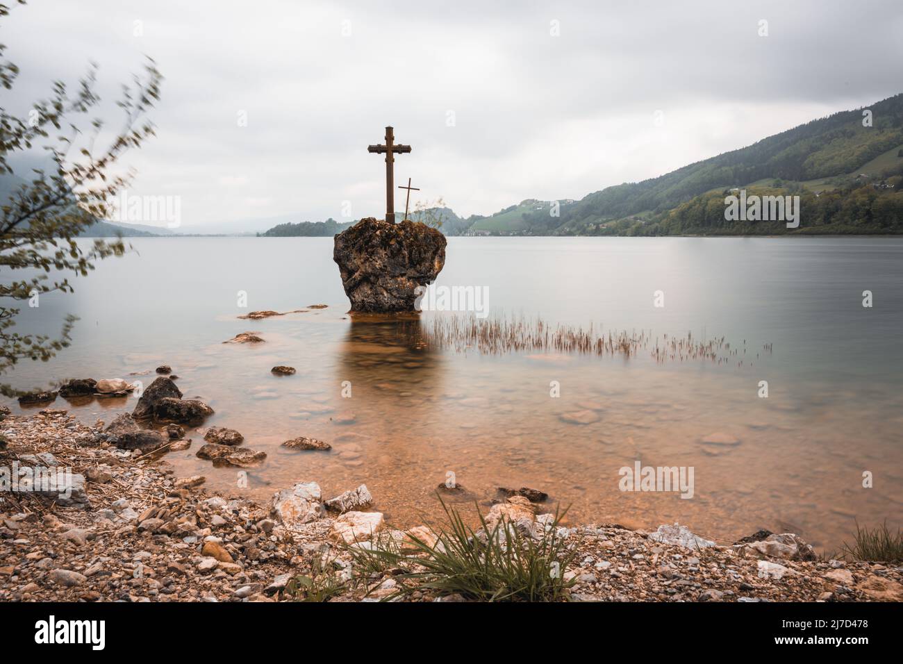 The Cross stone is a boulder in the municipality of Mondsee in the ...