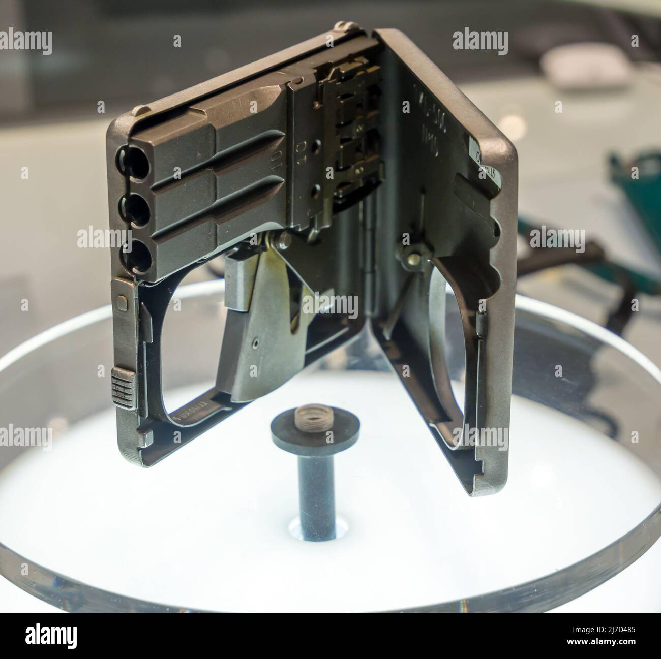 Tula, Russia - January 04, 2021: Three-barrel special pistol TKB-506 ...