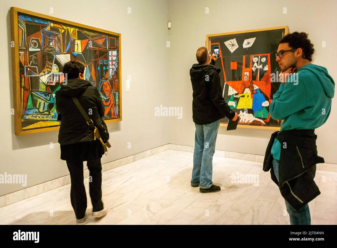 Barcelona, Spain, Pablo Picasso Museum, Small Group Young People ...