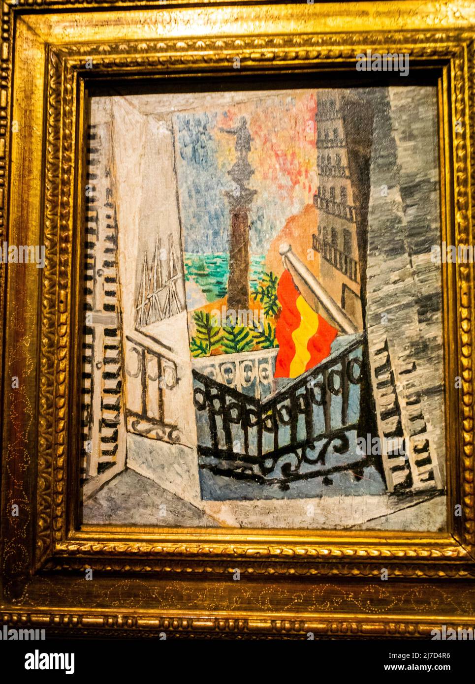 Barcelona, Spain, Detail, Pablo Picasso Museum, Abstract Painting, in ...