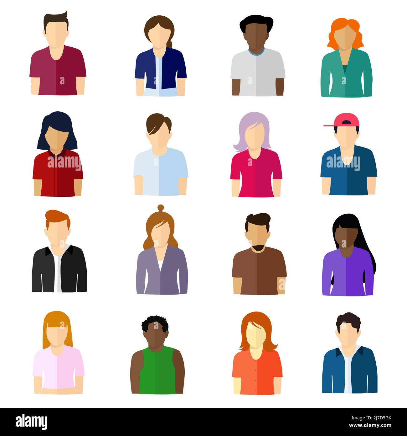 Collection illustrations of teenagers Stock Photo - Alamy