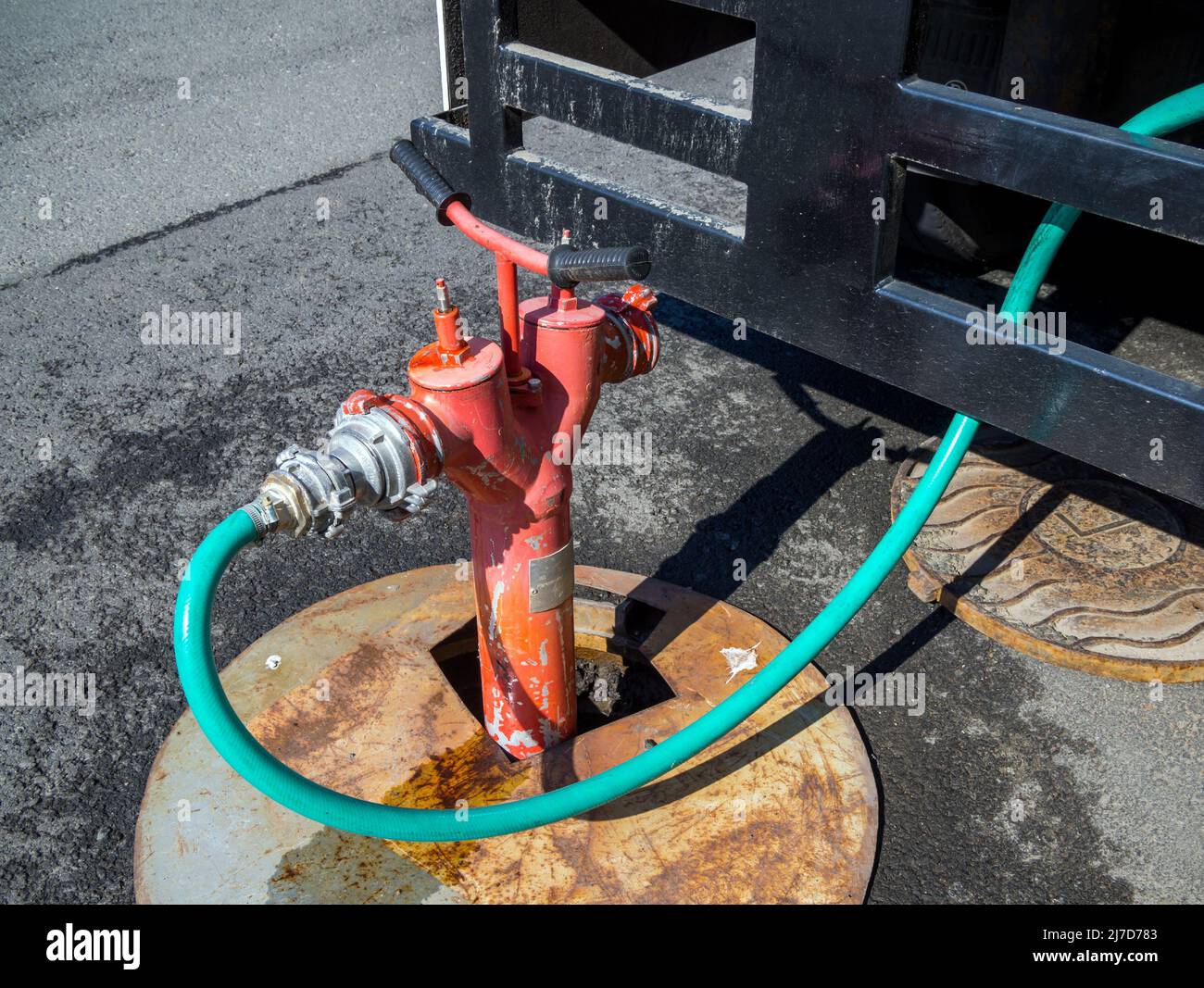 Water supply to the consumer from a fire hydrant Stock Photo - Alamy